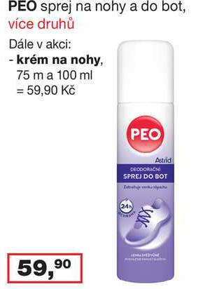 PEO sprej na nohy a do bot, více druhů v akci | AkcniCeny.cz