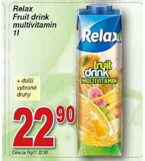 ARCHIV | Relax Fruit drink multivitamin 1l v akci platné do: 21.2.2022 ...
