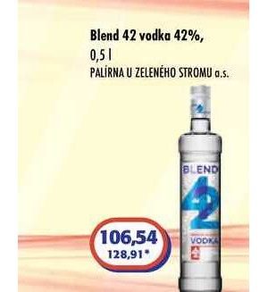 ARCHIV | Blend 42 vodka 42%, 0,5l v akci platné do: 3.9.2021 | AkcniCeny.cz