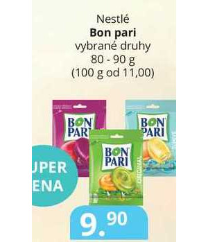 ARCHIV | Nestlé Bon pari vybrané druhy 80 - 90 g v akci platné do: 21.6 ...