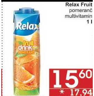 Relax Fruit, 1 l v akci | AkcniCeny.cz