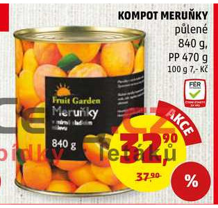ARCHIV | Kompot meruňky, 840 g v akci platné do: 17.9.2017 | AkcniCeny.cz