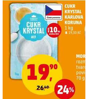 CUKR KRYSTAL KARLOVA KORUNA, 1 kg v akci | AkcniCeny.cz