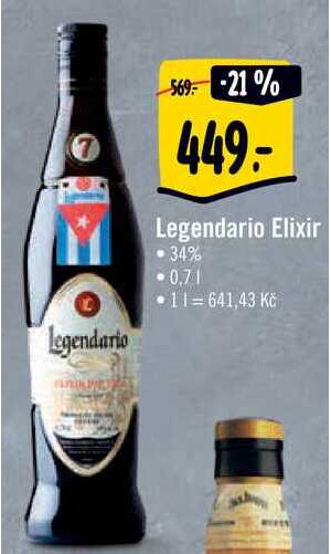 ARCHIV | Legendario Elixir, 0,7 l v akci platné do: 17.5.2022 ...