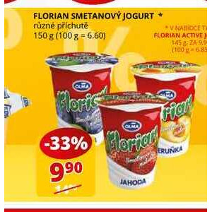 Florian smetanový jogurt 150g v akci | AkcniCeny.cz