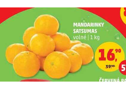 ARCHIV | MANDARINKY SATSUMAS, 1 kg v akci platné do: 26.10.2021 ...