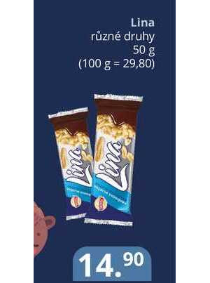 Lina různé druhy 50 g v akci | AkcniCeny.cz