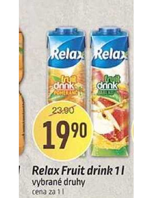 ARCHIV | Relax Fruit drink 1l vybrané druhy v akci platné do: 30.3.2021 ...