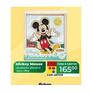 STOP Mickey Mouse vkládačka dřevěná 24m+19ks v akci | AkcniCeny.cz
