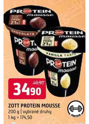 Zott protein mousse 200 g vybrané druhy v akci | AkcniCeny.cz