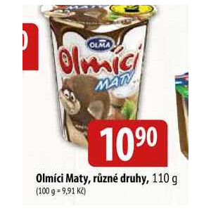 ARCHIV | Olmici Maty, různé druhy, 110 g v akci platné do: 18.4.2022 ...
