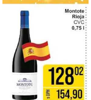 Montote Rioja CVC 0,75l v akci | AkcniCeny.cz