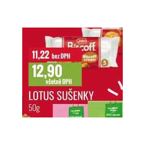 ARCHIV | LOTUS SUŠENKY 50g v akci platné do: 30.11.2023 | AkcniCeny.cz
