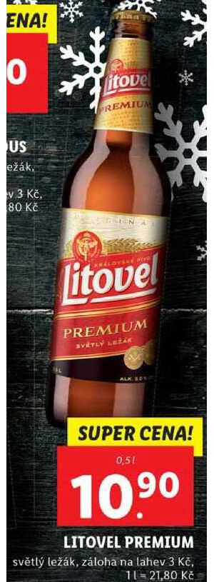 ARCHIV | LITOVEL PREMIUM světlý ležák, 0,5 l v akci platné do: 14.11. ...