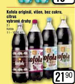 ARCHIV | Kofola originál, višen, bez cukru, citrus vybrané druhy 2 l v ...