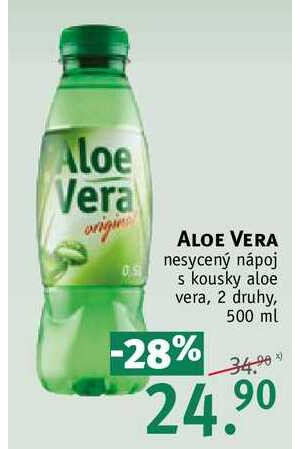 ALOE VERA nesycený nápoj s kousky aloe vera, 2 druhy, 500 ml v akci ...