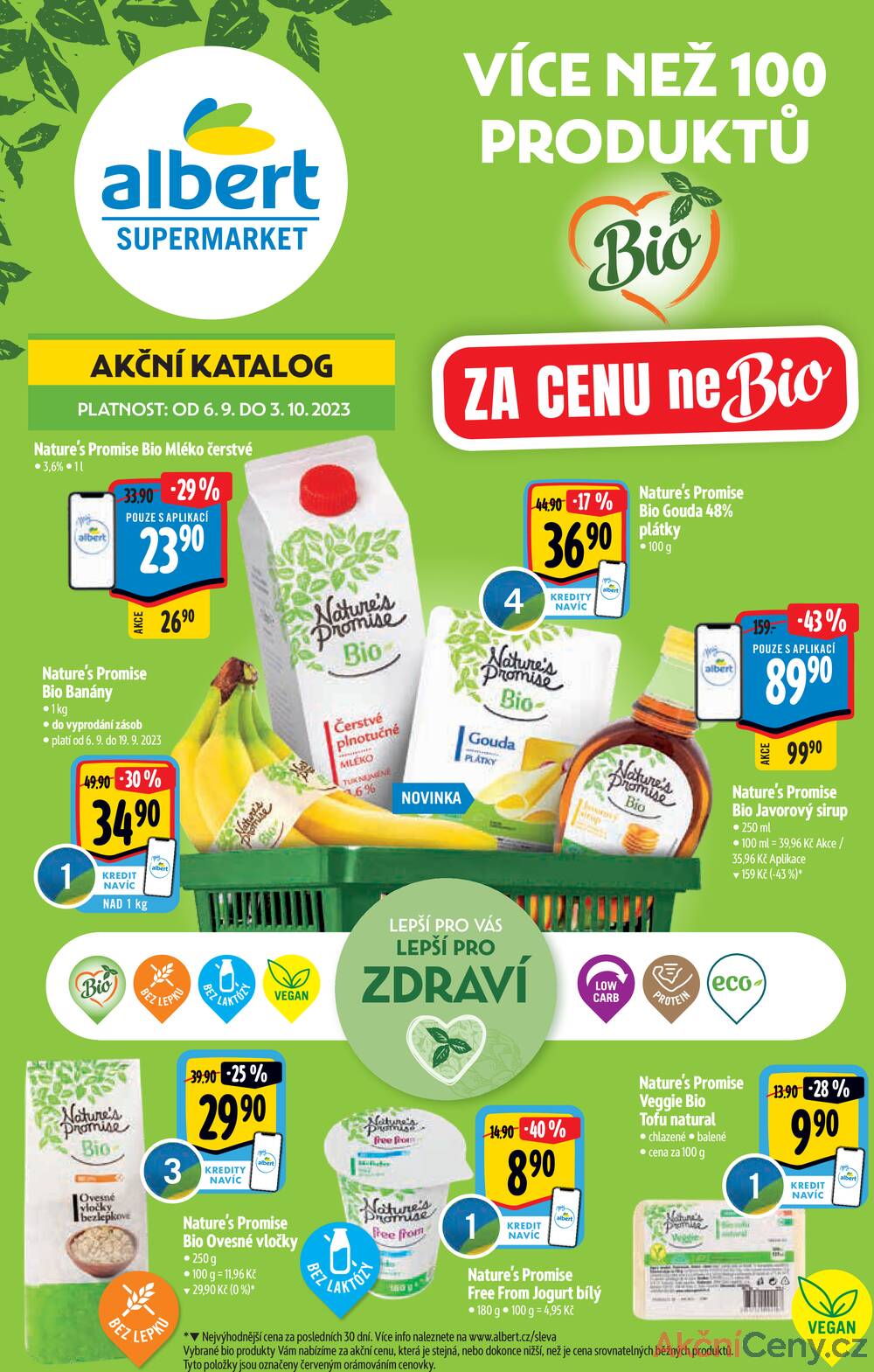 Leták Albert Supermarket katalog BIO od 13.9. do 3.10.2023 - 1.strana ...