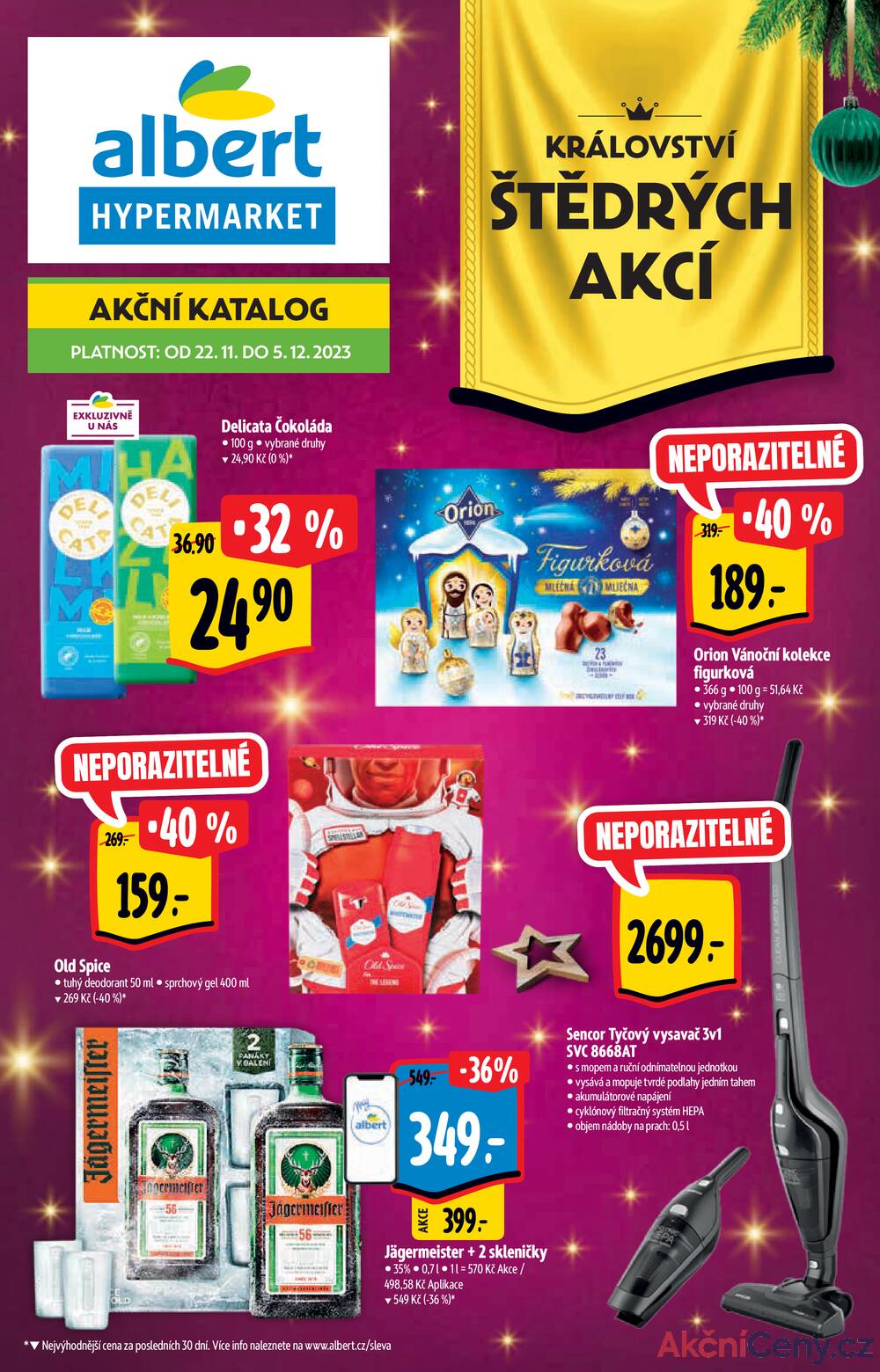 Leták Albert Hypermarket katalog Vánoce od 22.11. do 5.12.2023 - 1 ...