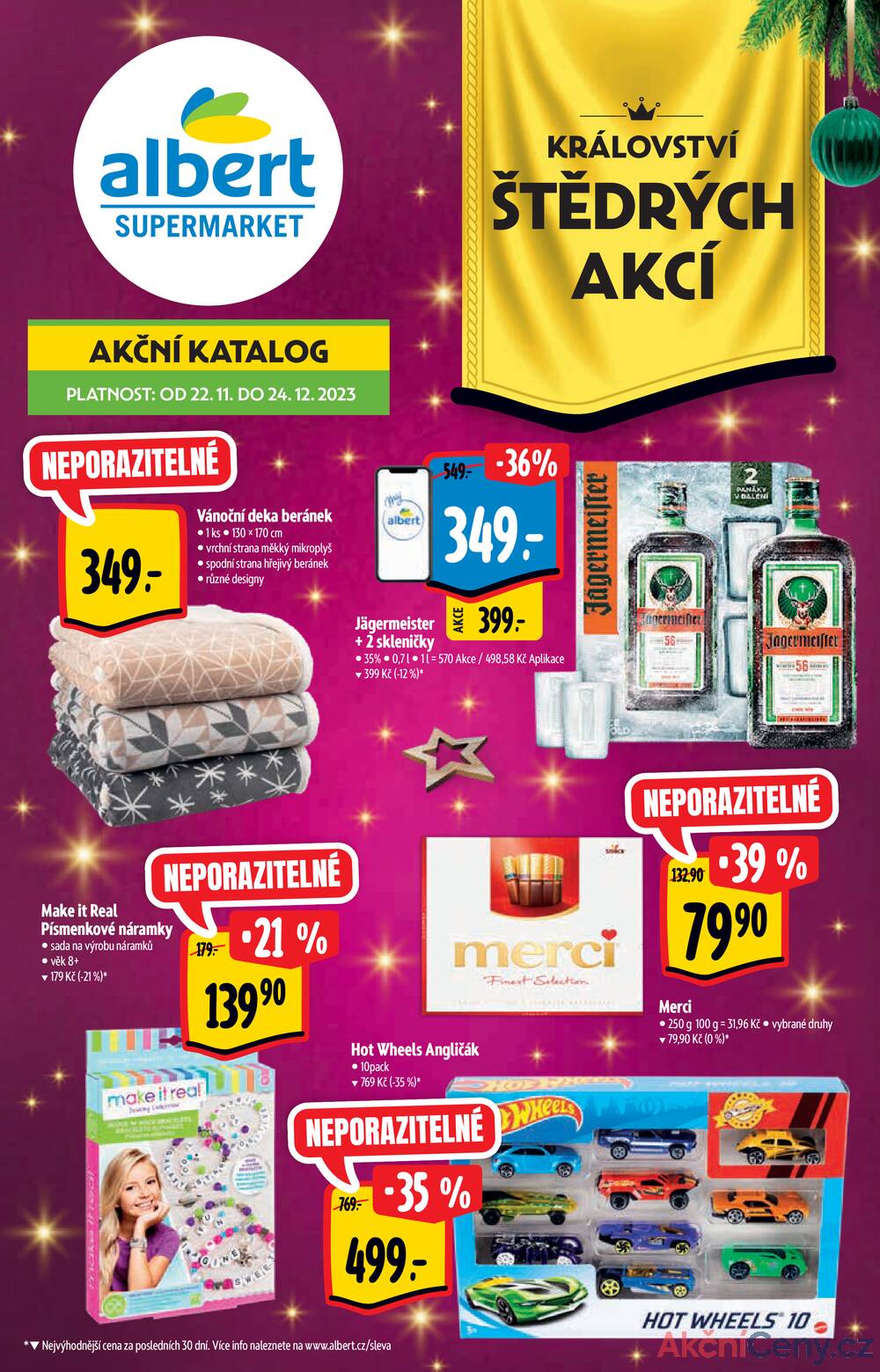 Leták Albert Supermarket katalog Vánoce od 22.11. do 5.12.2023 - 1 ...