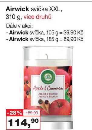 Sleva - Airwick svíčka XXL. 31 Airwick svíčka XXL. 310 g, více druhů ...