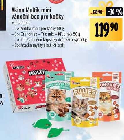 Akinu Multík mini vánoční box pro kočky v akci | AkcniCeny.cz