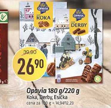Opavia 180 g/220g Koka, Derby, Esíčka v akci | AkcniCeny.cz