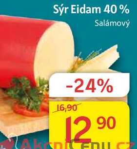 Sýr Eidam 40% Salámový 100g v akci | AkcniCeny.cz