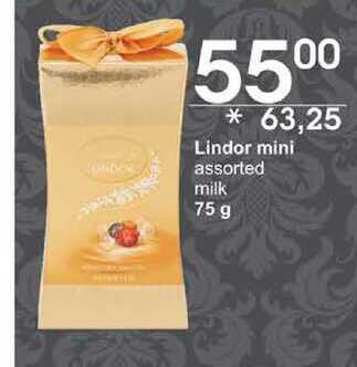 Lindor mini assorted, 75 g v akci | AkcniCeny.cz