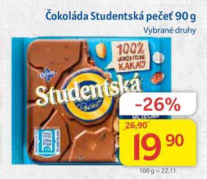 Orion Studentská pečeť Čokoláda 90g v akci | AkcniCeny.cz