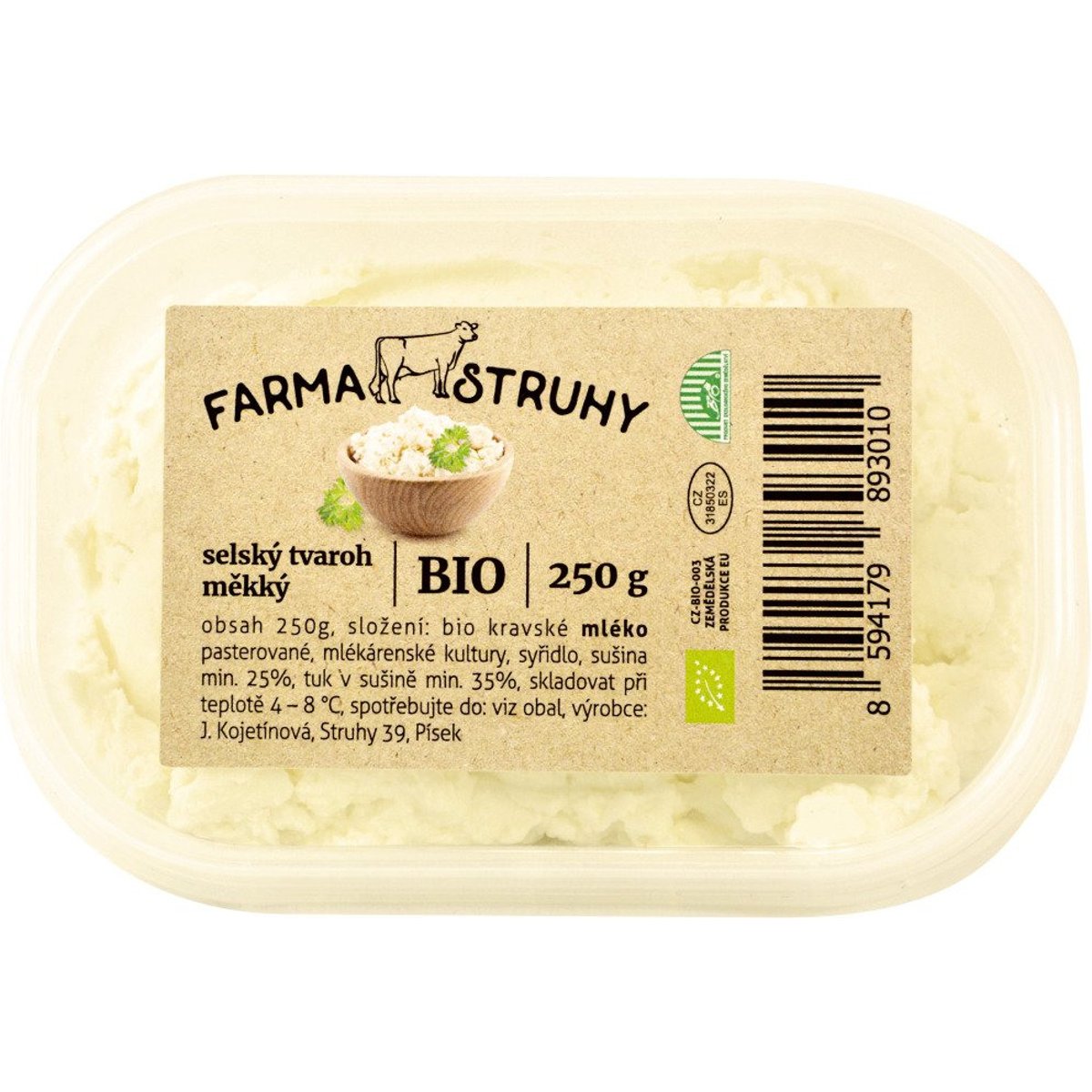 Farma Struhy BIO Selský tvaroh měkký v akci | AkcniCeny.cz