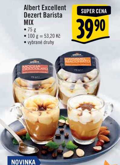 Albert Excellent Dezert Barista MIX, 75 g v akci | AkcniCeny.cz
