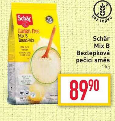 ARCHIV | Schär Mix B Bezlepková pečicí směs 1 kg v akci platné do: 23.1 ...