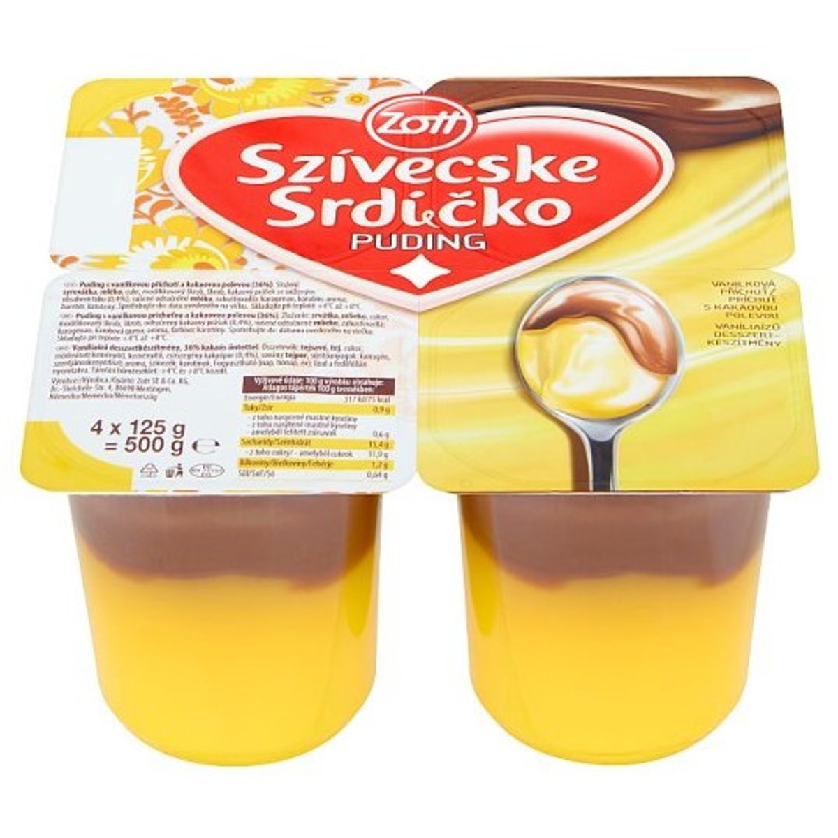 ARCHIV | Zott Srdíčko puding vanilka/čokoláda 4×125 g v akci platné do ...