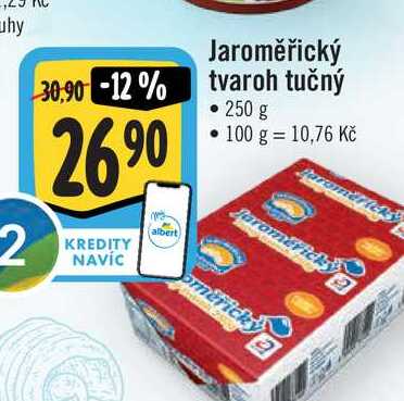 ARCHIV | Jaroměřický tvaroh tučný 100 g v akci platné do: 18.1.2022 ...