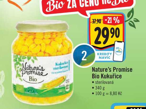 Nature's Promise Bio Kukuřice 340 g v akci | AkcniCeny.cz