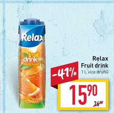 ARCHIV | Relax Fruit drink 1l v akci platné do: 8.2.2022 | AkcniCeny.cz