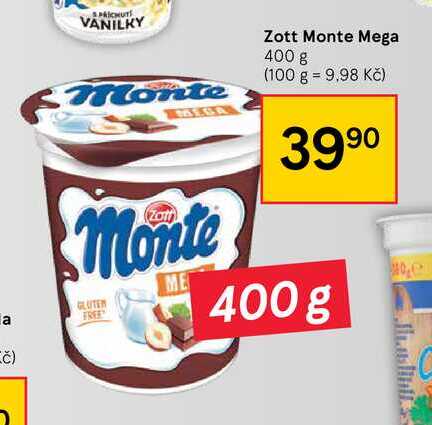 ARCHIV | Zott Monte Mega 400 g v akci platné do: 1.3.2022 | AkcniCeny.cz