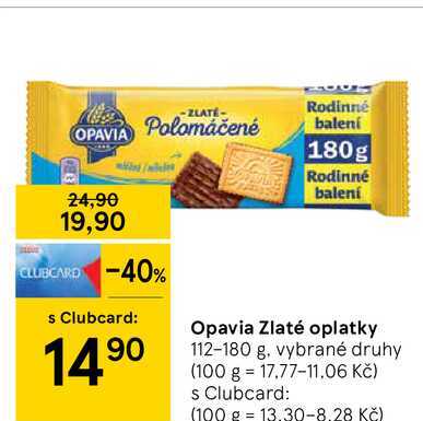ARCHIV | Opavia Zlaté oplatky, 112-180 g v akci platné do: 1.3.2022 ...