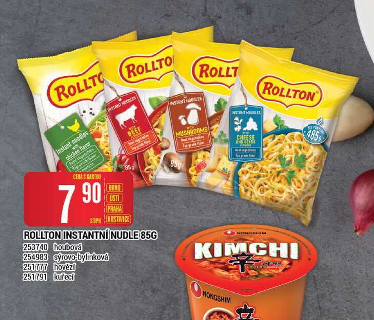 ROLLTON INSTANTNÍ NUDLE 85G v akci | AkcniCeny.cz