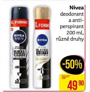 Nivea deodorant a antiperspirant, 200 ml v akci | AkcniCeny.cz