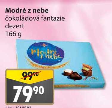 Modré z nebe čokoládová fantazie dezert 166 g v akci | AkcniCeny.cz