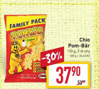 Chio Pom-Bär 110 g, 2 druhy v akci | AkcniCeny.cz