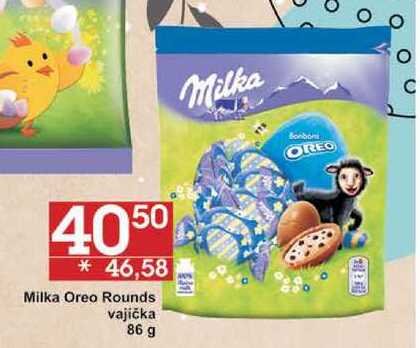 ARCHIV | Milka Oreo Rounds vajička, 86 g v akci platné do: 14.3.2022 ...