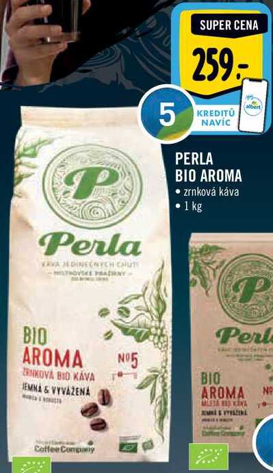 ARCHIV | PERLA BIO AROMA zrnková káva, 1 kg v akci platné do: 22.3.2022 ...
