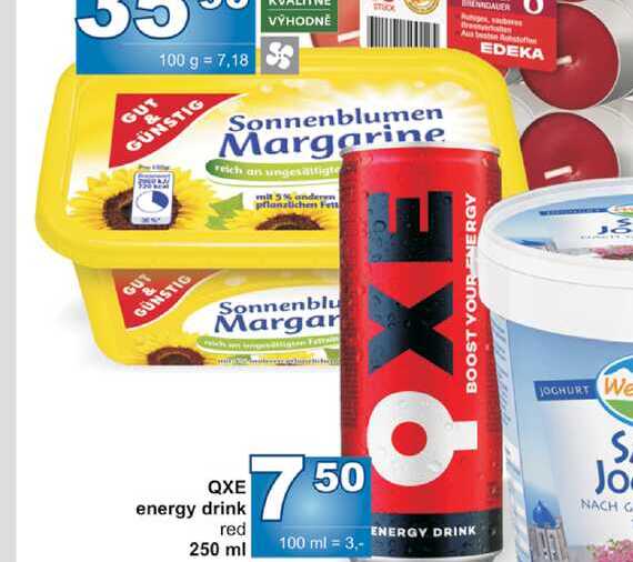 QXE energy drink red 250 ml v akci | AkcniCeny.cz