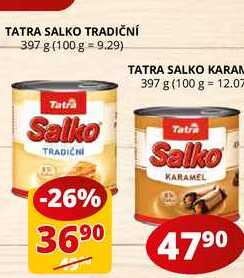 Tatra Salko Tradiční 397g v akci | AkcniCeny.cz
