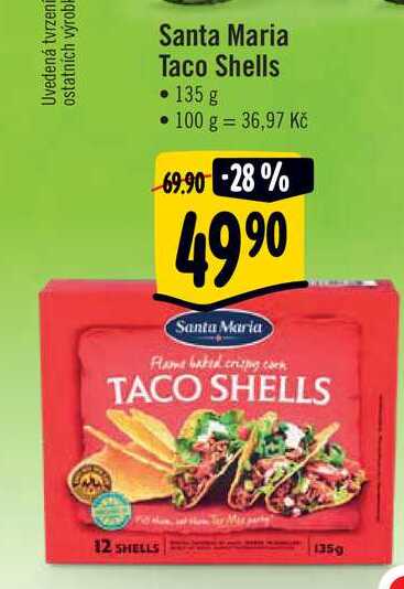 ARCHIV | Santa Maria Taco Shells 135 g v akci platné do: 12.4.2022 ...