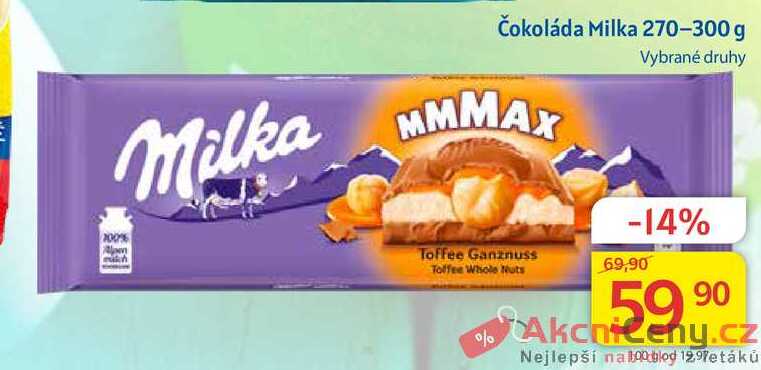 Milka Čokoláda 270-300 g v akci | AkcniCeny.cz