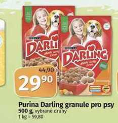 Purina Darling granule pro psy 500 g vybrané druhy v akci | AkcniCeny.cz