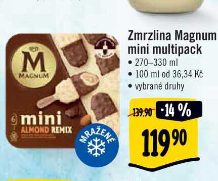 Zmrzlina Magnum mini multipack • 270-330 ml v akci | AkcniCeny.cz